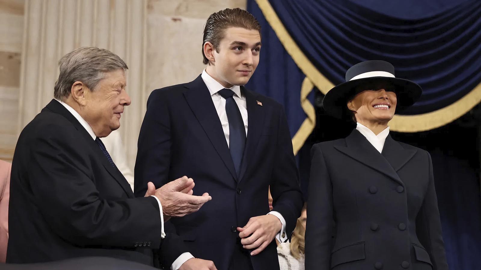 Barron Trump Shows Off Bold New Look as He Attends Father’s Second ...