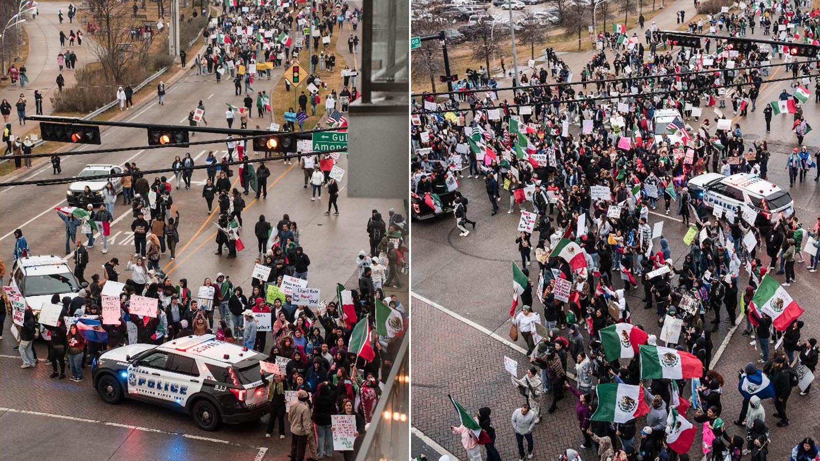 Watch: Angry Migrant Mob Blocks Dallas Traffic in Protest of ICE Raids ...