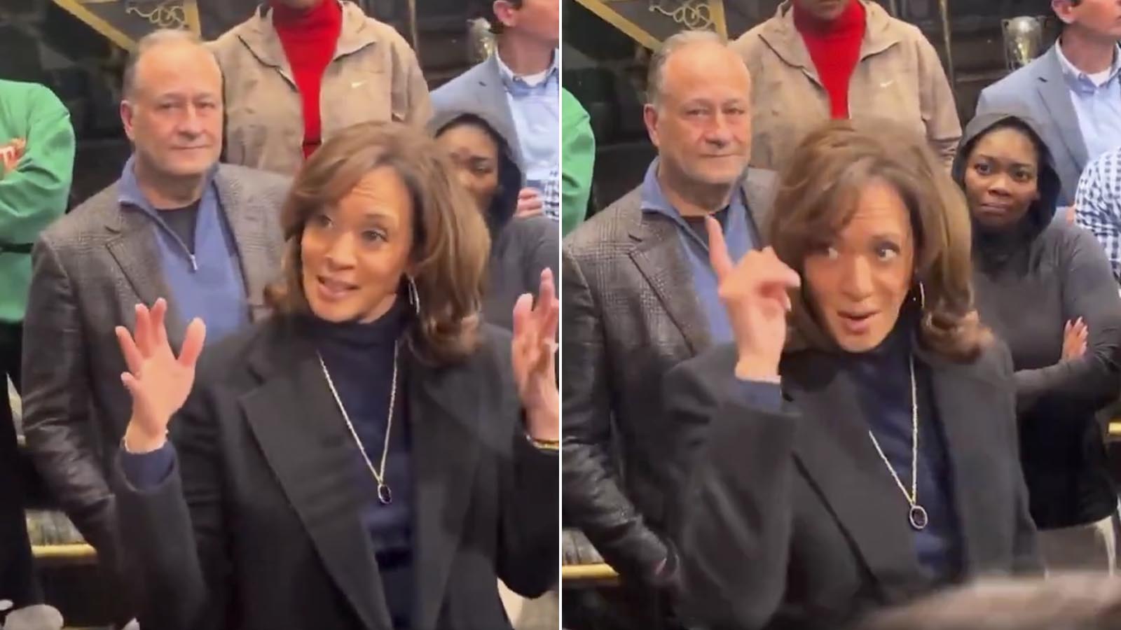 Video: Harris Goes Viral for Appearing ‘Sloshed’ After Broadway Event ...