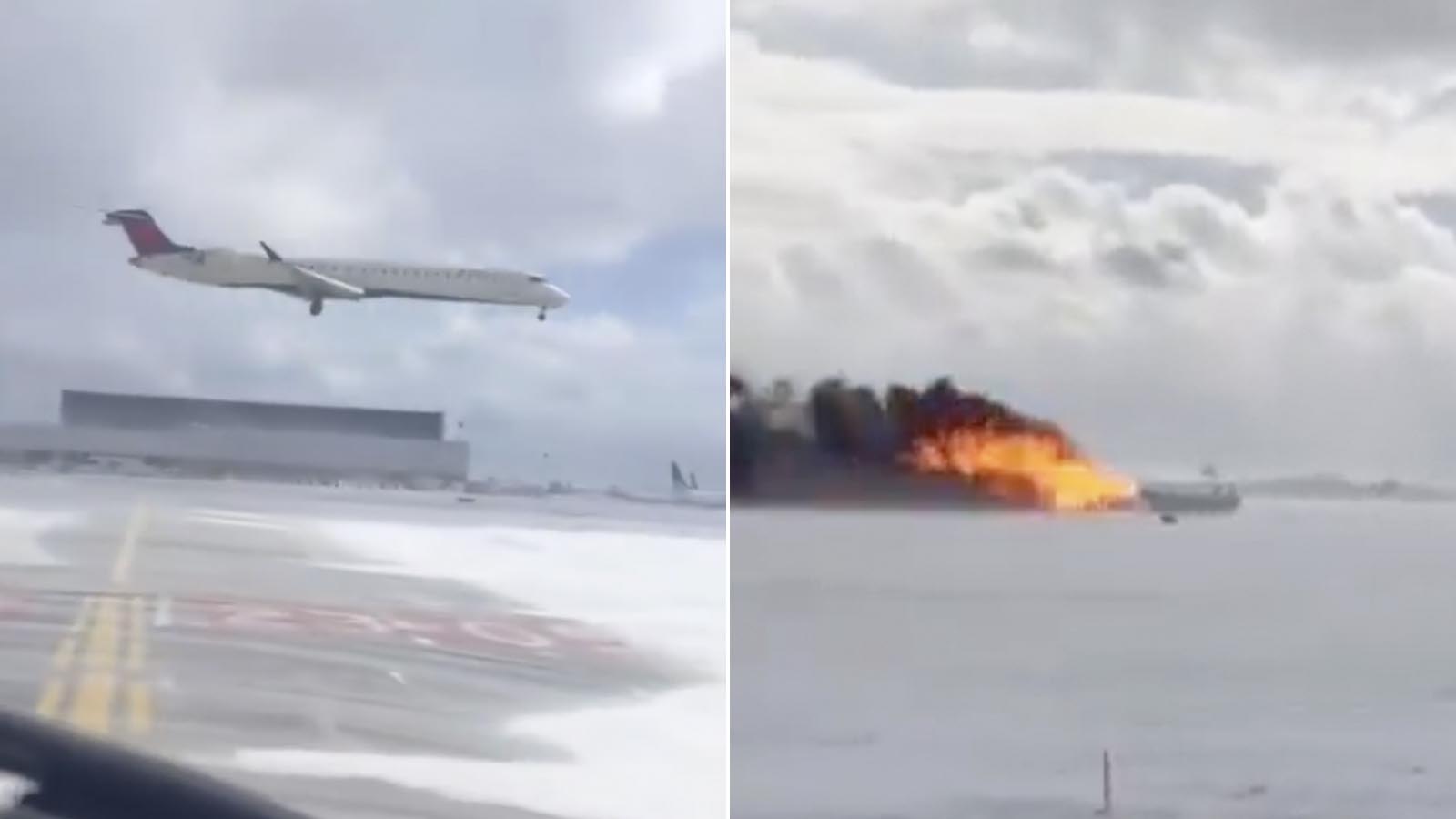 New Video Shows the Moment Delta Plane Flipped Upside Down and Burst ...