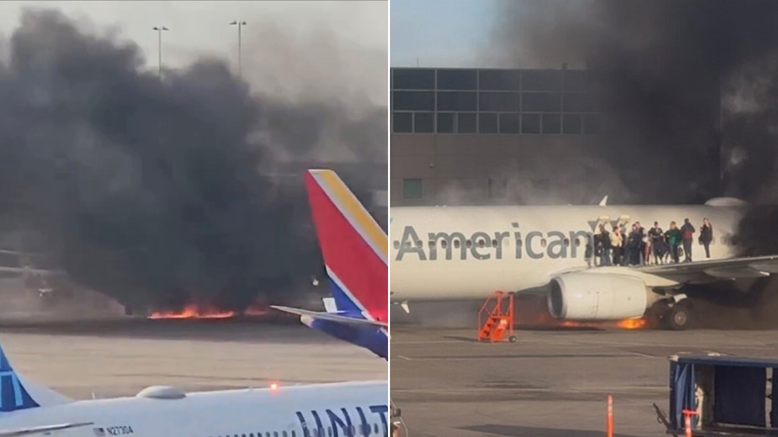 Passengers Forced to Evacuate After American Airlines Plane Erupts in ...