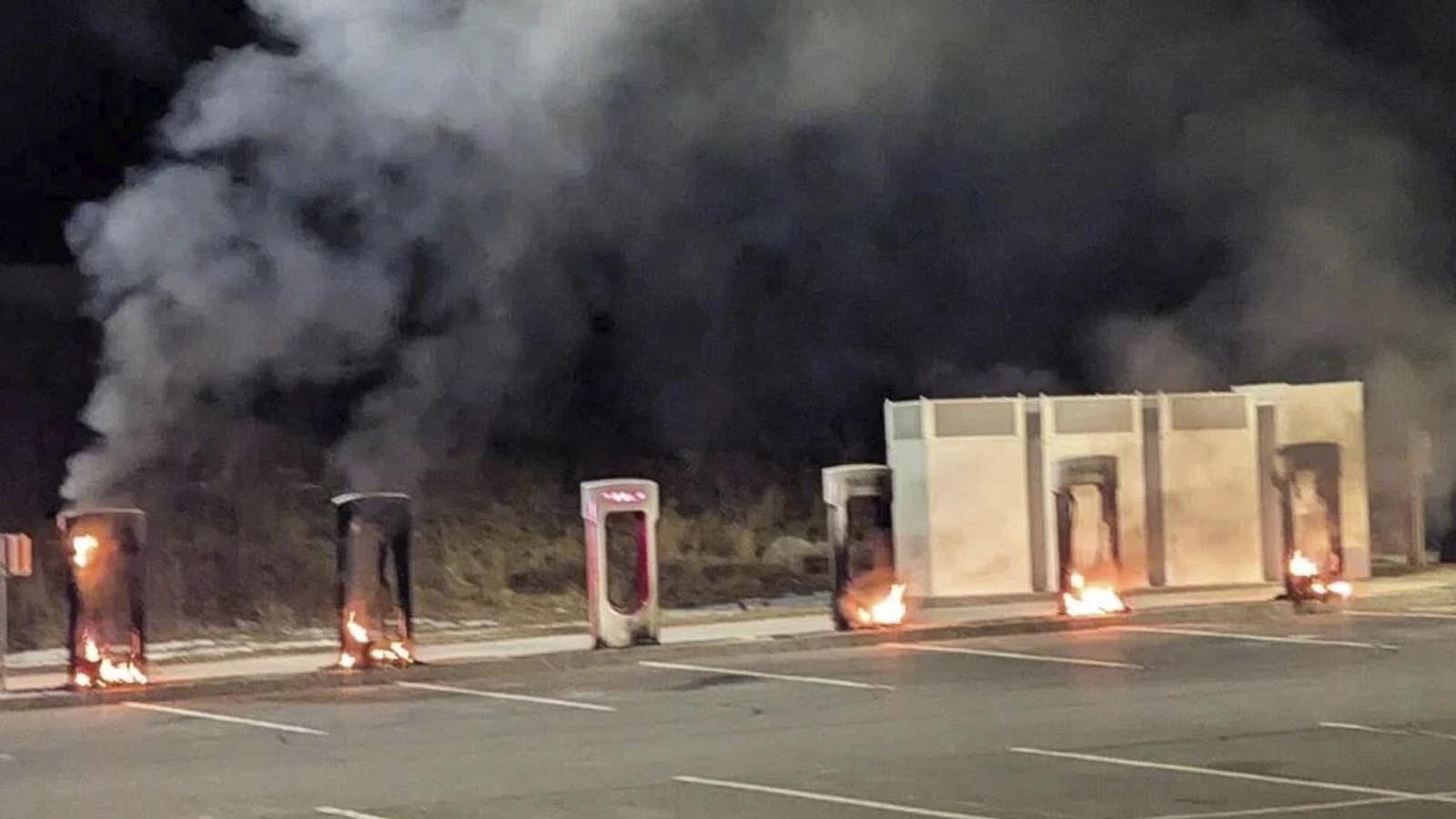 Arsonists Destroy Tesla Charging Stations as Dems Incite Violence ... Arsonists Destroy Tesla Charging Stations as Dems Incite Violence ...