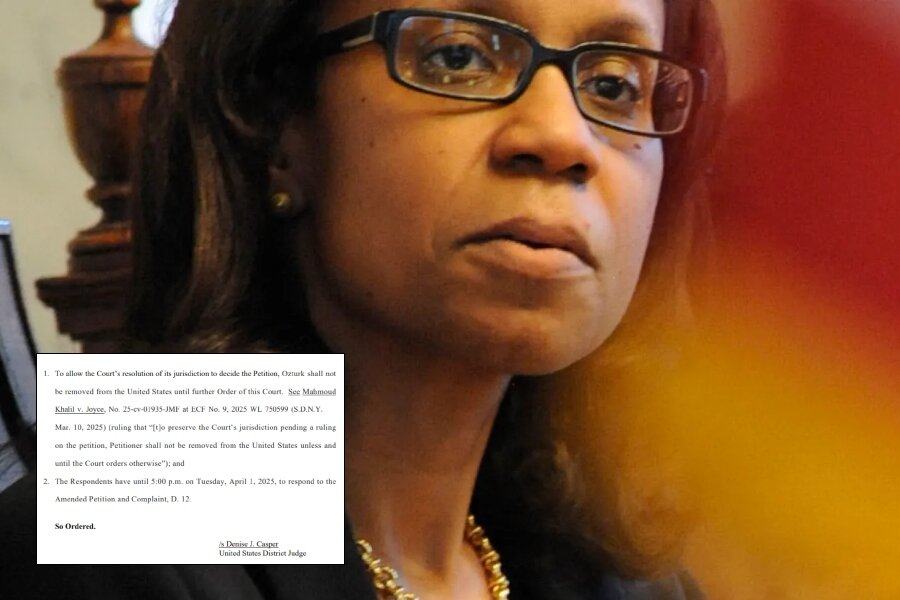 Federal Judge Denise Casper Blocks Deportation of Tufts University Student Taken Into Custody by ...